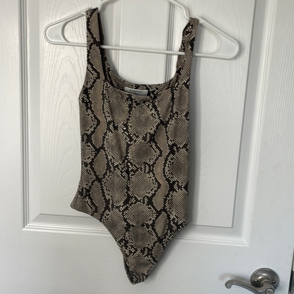 Babaton | Tops | Aritzia Babaton Snake Bodysuit Small Nwot | Poshmark